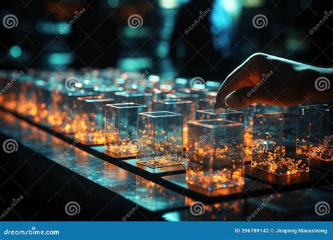 Data Network Connect Blockchain Technology Futuristic Global