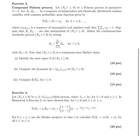 Exercise 2 Compound Poisson Process Let N T 0