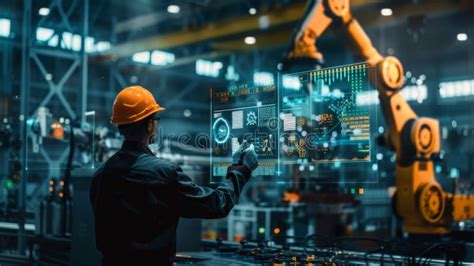 an engineer in a high tech manufacturing setting is programming or