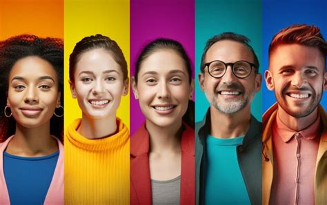 Premium Photo Diverse Faces Collage Multicultural Emotions On