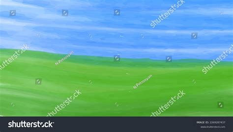 Watercolor Landscape Grass Sky Vector Stock Vector Royalty Free 2269287437 Shutterstock