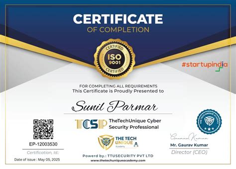 Ethicalhacking Cybersecurity Penetrationtesting Certificationachieved… Sunil Parmar