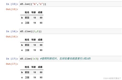 Pandas中的loc函数和iloc函数访问行数据pd表格 Loc Csdn博客