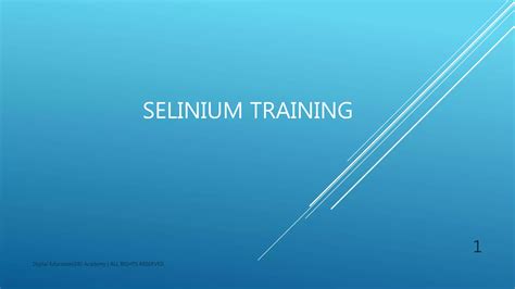 Selinium Training Pptx