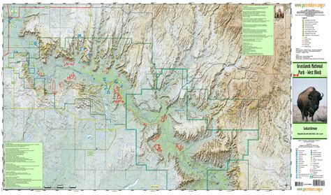 Grasslands National Park West By Gotrekkers The Map Shop