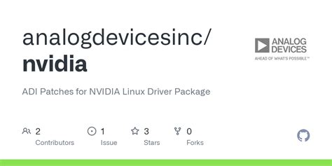 GitHub Analogdevicesinc Nvidia ADI Patches For NVIDIA Linux Driver Package