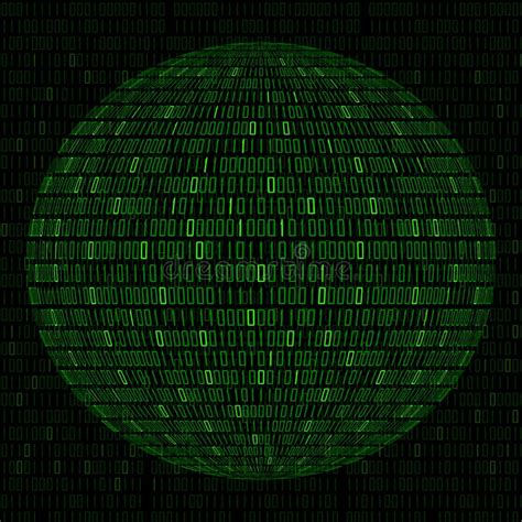 Globe Of Binary Code Abstract Technology Ball Stock Vector