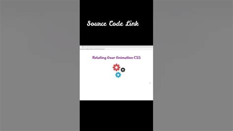 Rotating Gear Animation With Html And Css Keyframe Effects Youtube