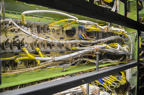 Colorful Cables Connected To Server At Data Center Stock Image Image