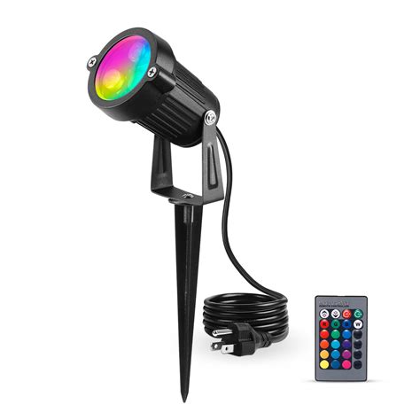 Rgb Outdoor Spotlight Led Lawn Flood Light Stake 6w