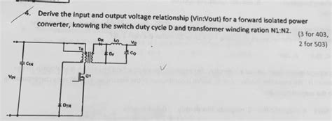 Solved Derive The Input And Output Voltage Relationship