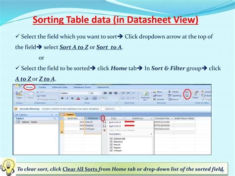 Class Viii Ch 3 Working With Tables Pptx Databases Computer Software And Applications