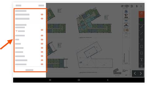 filter drawing markups android procore
