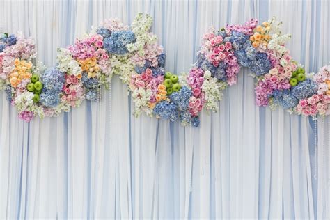 Event Draping Arch With Flowers And Decoration