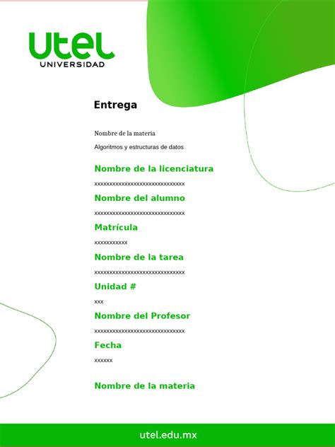 Actividad6 Algoritmos Estructuras De Datos Pdf Informática Teórica Ciencias De La