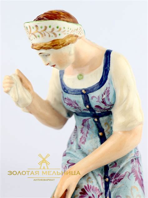 Фарфоровая статуэтка Девушка с разбитым кувшином ЛФЗ Редкая авторская роспись подписная в