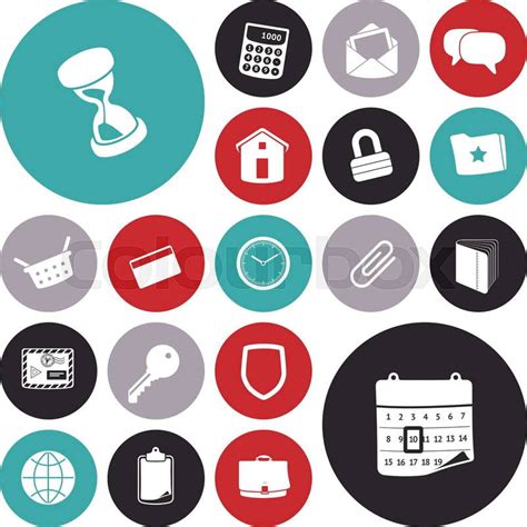 Flat Design Icons For User Interface Vector Illustration Stock Vector Colourbox