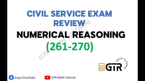Civil Service Exam Reviewer 261 270 Numerical Reasoning Youtube