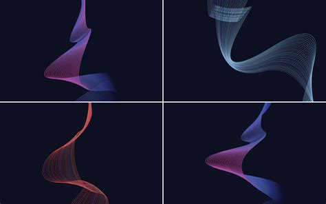 Wave Curve Abstract Vector Background Pack For A Sleek And Stylish Design 19212849 Vector Art At