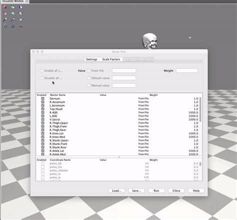 Markers Are Un Selectable In Static Pose Weights Tab Issue Opensim Org Opensim Gui Github