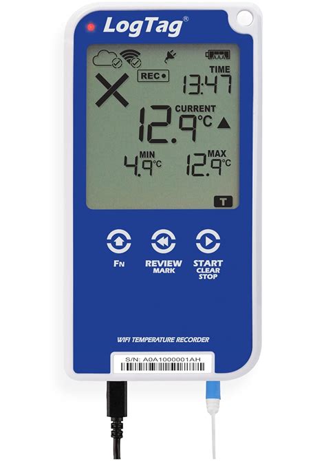 LogTag UTRED30 WiFi Single Channel Kit Includes Data Logger ST100K 15 Ext Probe Buffer Bottle