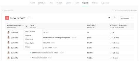 Rename Columns In Reports Everhour Blog