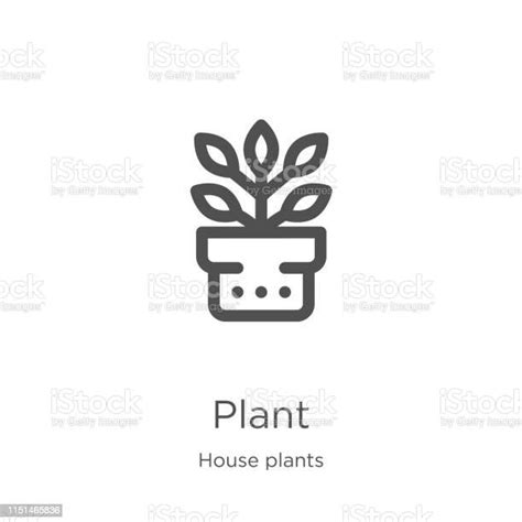 집 식물 컬렉션에서 식물 아이콘 벡터입니다 얇은 라인 공장 개요 아이콘 벡터 일러스트 레이 션입니다 웹 사이트 디자인 및 모바일 앱 개발을 위한 개요 얇은 라인 공장 아이콘