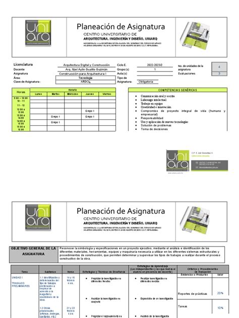 Form Plan Constr I Procesos 23 Pdf Enseñando Evaluación