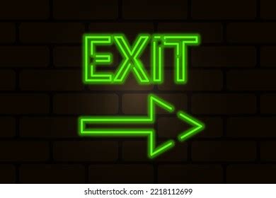 Exit Green Illuminated Sign Images Stock Photos Vectors Shutterstock