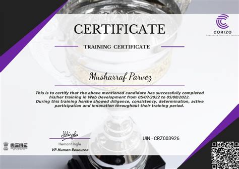 musharraf parvez on linkedin internship webdevelopment