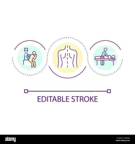 Spine Problems Loop Concept Icon Stock Vector Image And Art Alamy