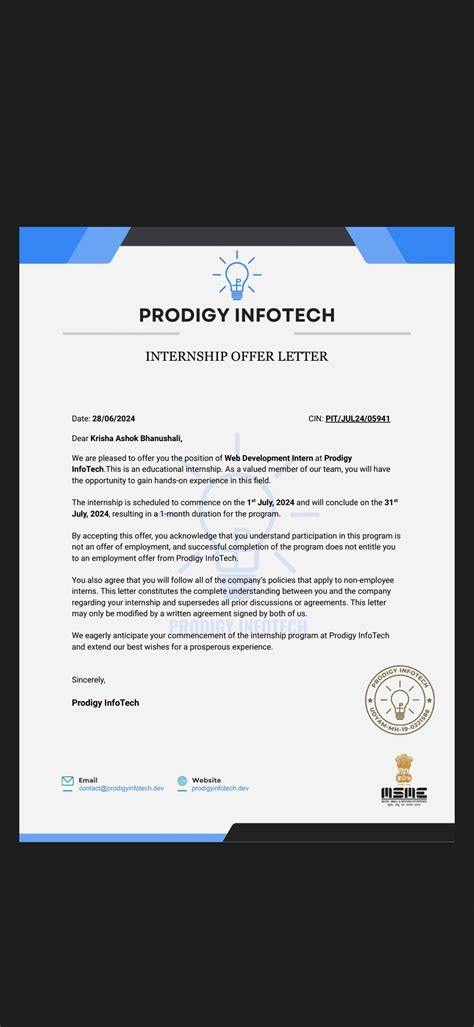 krisha bhanushali on linkedin webdevelopment internship