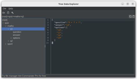 install tree data explorer on linux snap store
