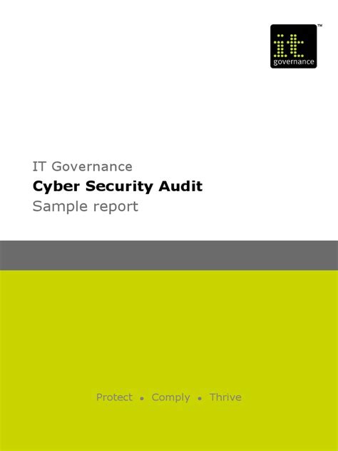 Cyber Security Audit Sample Report V2 1 Security Computer Security
