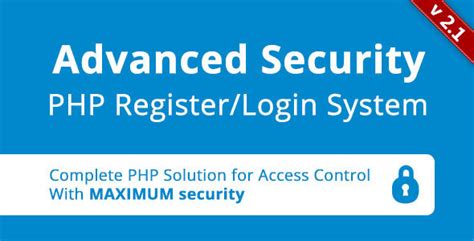Advanced Security Php Registerlogin System Premium Scripts Plugins And Mobile