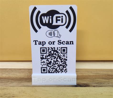 Wifi Network Info Card Scan Tap QR Code NFC Guest Internet