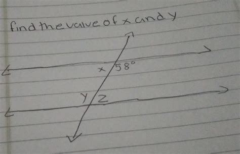 Solved Find The Valve Of Xand Y Geometry