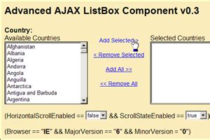 Advanced AJAX ListBox Component V0 3 CodeProject