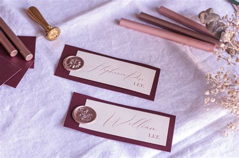 Calligraphy Place Cards Wax Seal Place Cards Event Table Place Cards Custom Place Cards Wedding