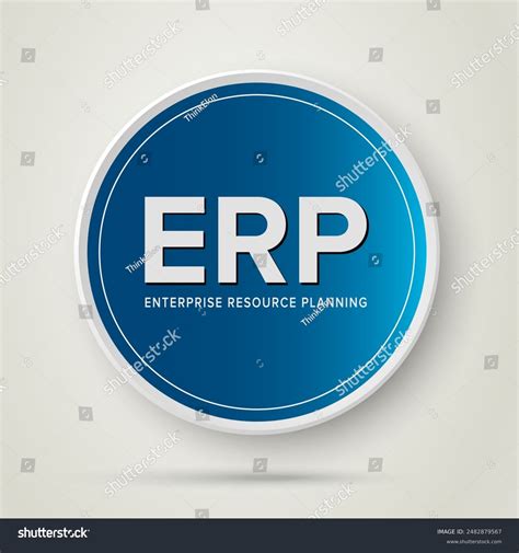 Erp Enterprise Resource Planning Vector Structure Stock Vector Royalty