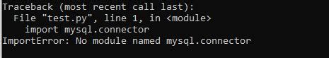 Python Import Error No Module Named Mysql Connector Stack Overflow