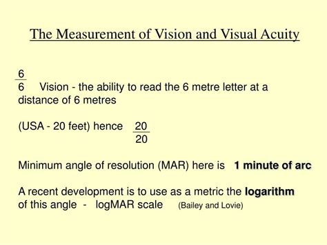 PPT The Measurement Of Vision And Visual Acuity PowerPoint Presentation ID