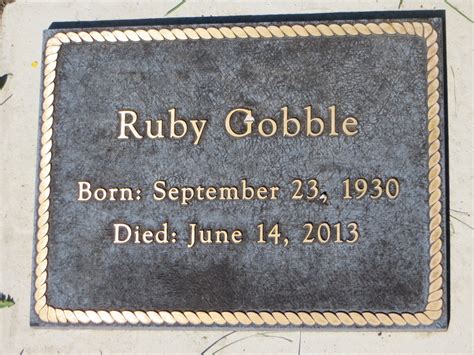 Ruby Gobble 1931 2013 Find A Grave Memorial
