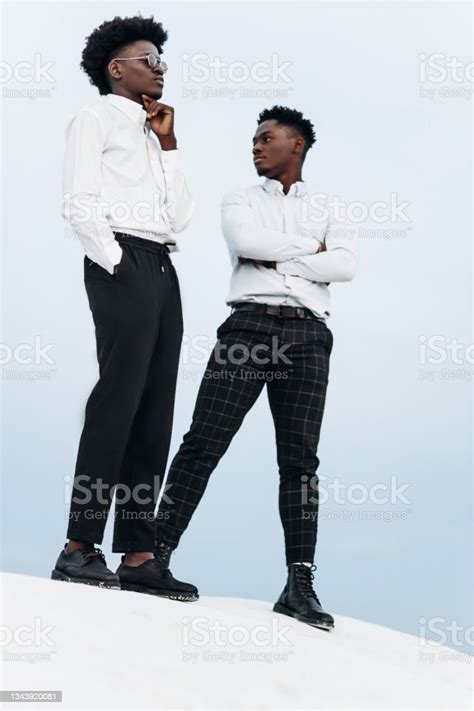 산 꼭대기에 서있는 두 명의 아프리카 계 미국인 사업가 사업가 성공 승자 리더 개념 2명에 대한 스톡 사진 및 기타 이미지 2명 기업 비즈니스 남자 Istock