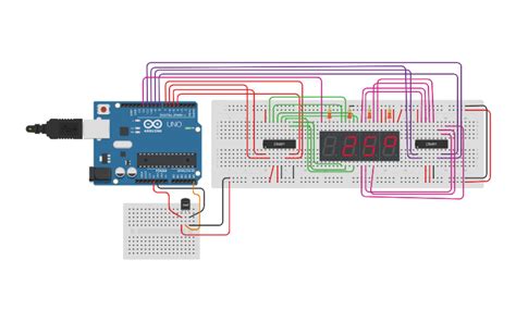 Circuit Design 2023 Güz 13 Hafta Seven Segment Sıcaklık Tinkercad