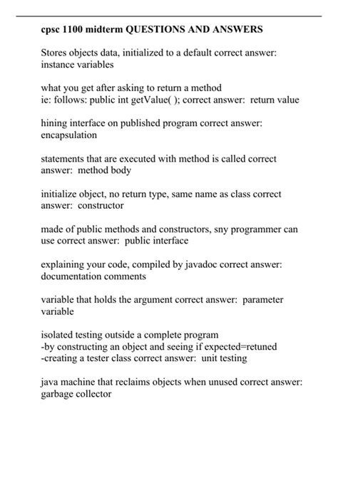 Cpsc 1100 Midterm Questions And Answers Cpsc 1100 Stuvia Us