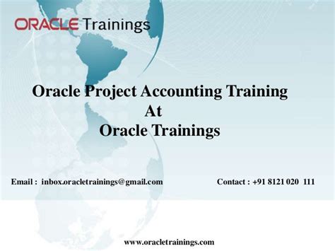 Oracle Project Accounting Oracle Project Accounting Training