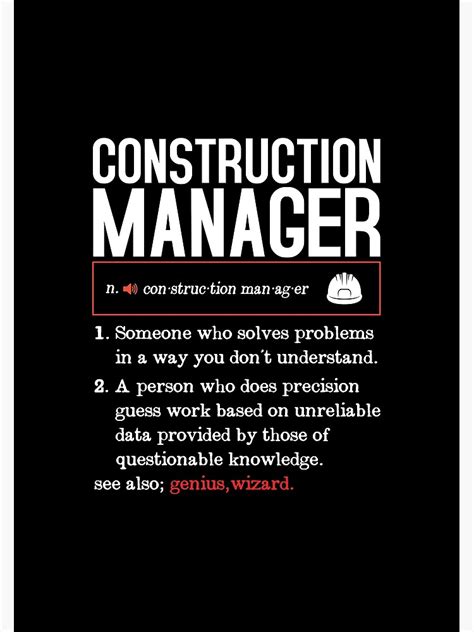 Construction Manager Definition Funny Construction Project Manager