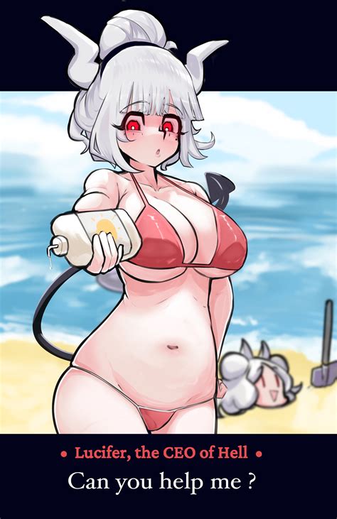 Lucifer And Cerberus Helltaker Drawn By Hiki21 Danbooru