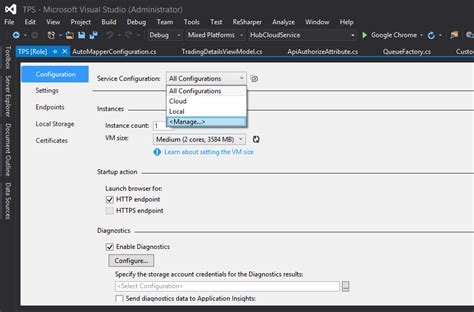 azure error wat200 no default service configuration